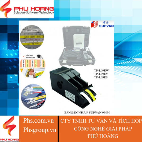 Băng in nhãn Supvan TP-L06EW, Trung Quốc, 6mm dài 16m, màu trắng